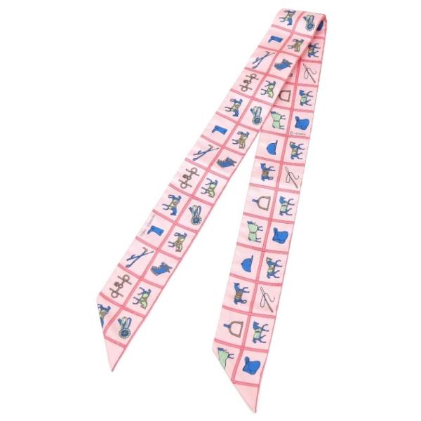 【ブランド名】: エルメス HERMES　【商品名】: ツイリー 馬着 トゥイリー　【サイズ】: W:5cm*H:85cm　【素材】: シルク100％　【カラー】: ローズ/ブルー/ヴェール　【付属品】: 箱　【ランク】: 新品Nランク/ ...