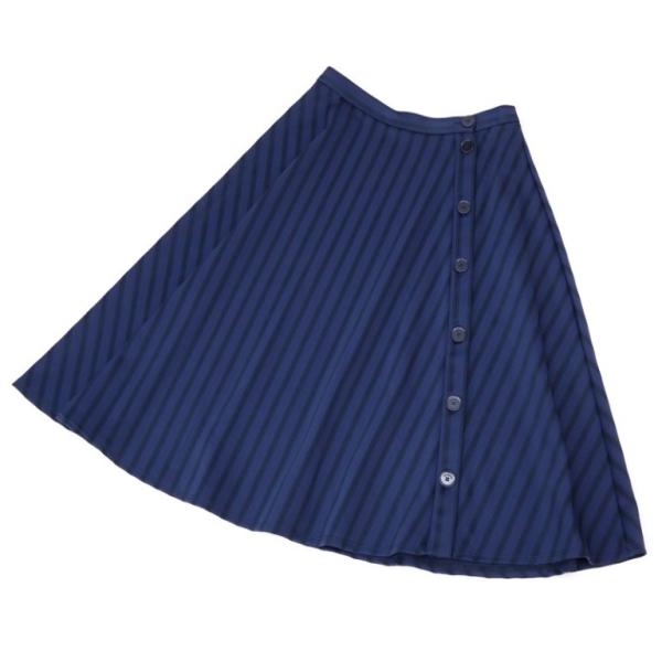 【ブランド名】: マックスアンドコー Max&amp;Co.　【商品名】: ストライプフレアスカート ミドル丈　【サイズ】: /サイズ:XS 着丈:66.5cm ウエスト:66cm　【カラー】: ネイビー　【付属品】: 本体のみ（付属品はあ...