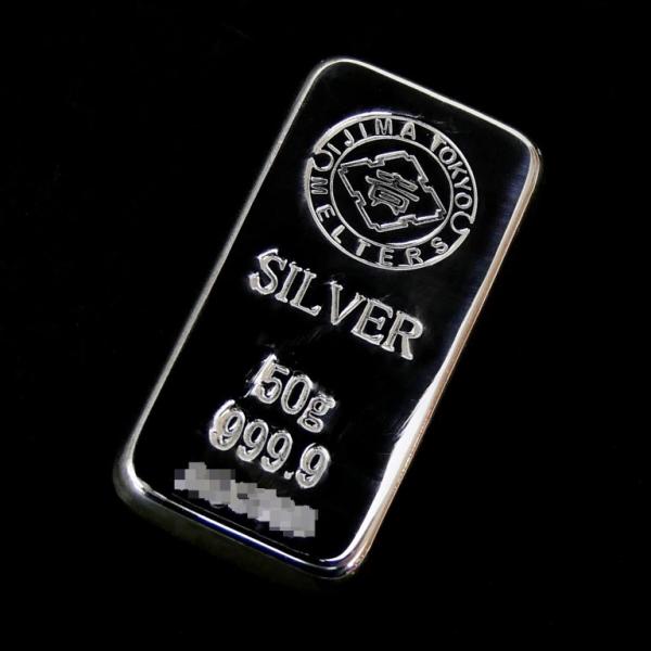 【ブランド名】: 井島貴金属精錬　【商品名】: 純銀 インゴット ingot シルバーバー シルバーインゴット　【サイズ】: W:20mm H:36mm D:13mm/総重量:50g　【付属品】: 弊社発行品質保証書　【ランク】: 新品Nラ...