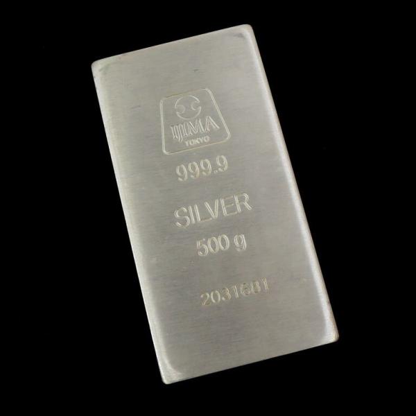 【ブランド名】: 井嶋金銀工業　【商品名】: 純銀 インゴット ingot　【サイズ】: W:6.5cm H:12.5cm D:0.5cm/総重量:500g　【素材】: /シルバー/SV999.9　【付属品】: 本体のみ（付属品はありません...