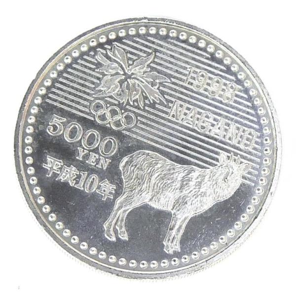 【商品名】: H10 長野オリンピック 記念硬貨 5千円銀貨 パラリンピック滑降 記念貨幣　【サイズ】: /直径:30mm 重さ:15ｇ　【付属品】: 本体のみ（付属品はありません）　【ランク】: 中古A〜Bランク/多少の小キズやくすみ、変...