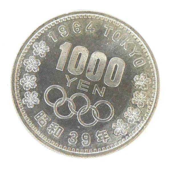 【商品名】: 昭和39年 東京オリンピック 1000円銀貨 TOKYO 並品 記念貨幣 記念硬貨 記念銀貨 1964年　【サイズ】: /直径:35mm 重さ:20ｇ　【付属品】: 本体のみ（付属品はありません）　【ランク】: 中古A〜Bラン...