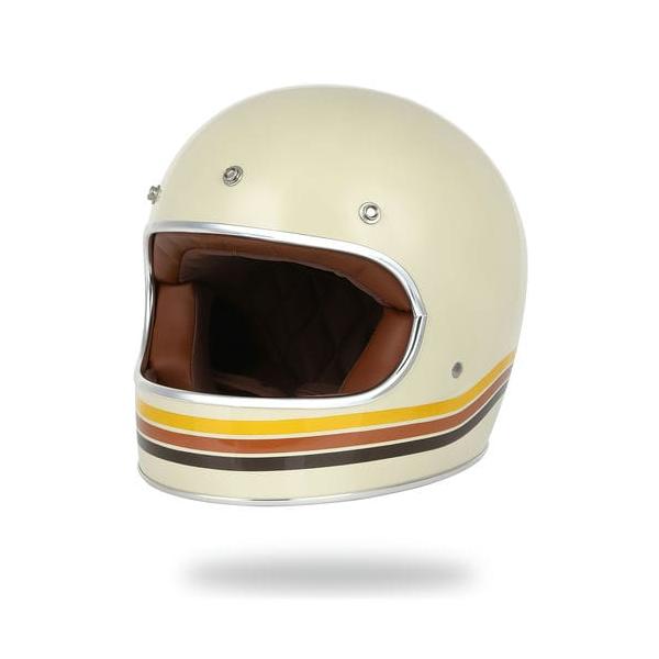 【商品名】LAMP BIRD HELMET/ランプ バードヘルメット　【カラー】3RAINBOW IVORY/３レインボーアイボリー【商品説明】LAMP HELMETのNoシールド仕様サングラスでの使用を想定して制作しました。冬場のライディ...