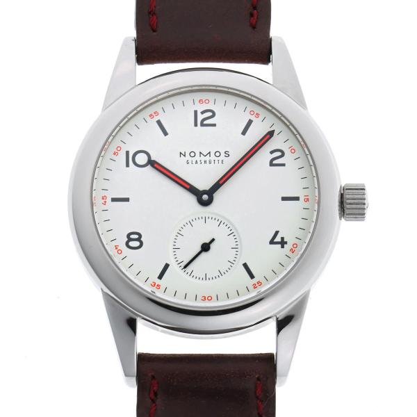 [商品コード] 2410377[ブランド名] NOMOS / ノモス[商品名] クラブ ウォッチ 手巻 Cal.α[型番] CL1A1W1[性別] メンズ[程度] 中古程度B[カラー] アイボリー文字盤[素材] SS[特徴] 手巻き.  ス...