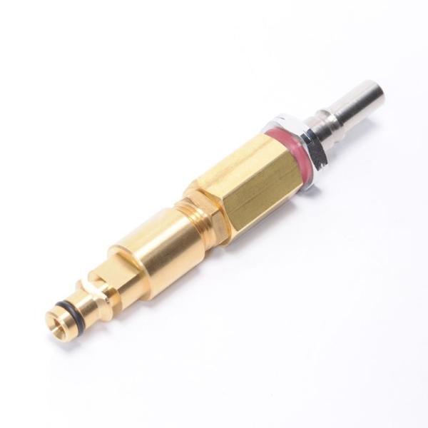 変換継手　ケルヒャーKシリーズクイックコネクトオス×各種洗浄機本体は、ネジ接続の機種、またリール巻きの機種には接続ができません。