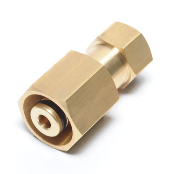 ケルヒャー業務用洗浄機HDシリーズのEasy!Lock用の互換継手です。純正ホースは、両端にソケット（めねじ）がついています。取付けネジ：Rc3/8材質本体：真鍮製Oリング：NBRこちらは Easy!Lock 専用です。旧式の接続（M22P...