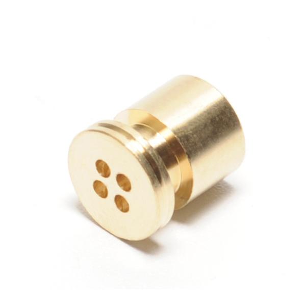 いけうちノズル1/8専用整流器。噴射の向きが変えられる自在ノズルや、フレキシブルランスなど、ノズルの手前で水流の向きが変化する場合に乱れがちな噴射をきれいな噴射にします。