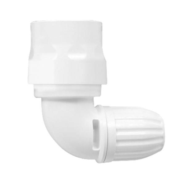 ホースやノズルの取り外しがワンタッチになる便利なアイテムです。ホースの角度を90度のL型にして接続できます。細ホース(内径7.5-9mm/外径13.5mmまで)に対応。商品サイズ　120×40×120