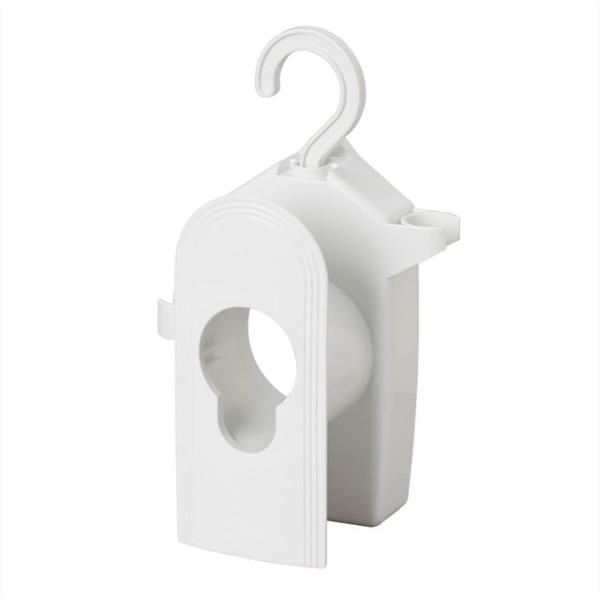 ラティスや壁にかけられる便利なホースハンガーです。お手持ちのホースをコンパクトに収納できます。ホースの長さは細いホースなら15mまで巻き付け可能です。商品サイズ　210×125×255mm