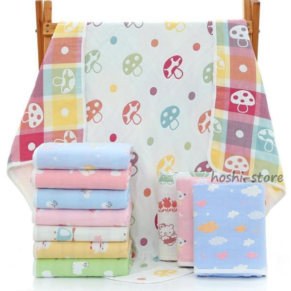 Sサイズ*80CM Mサイズ：110*110CM　　Ｌサイズ:120*150CM【綿100%】吸湿性、通気性に優れた4重ガーゼを採用されます。ガーゼ素材だから、使うほど柔らかさが増やし、赤ちゃんのお肌に優しいです。【柔らかい】柔らかい肌触り...