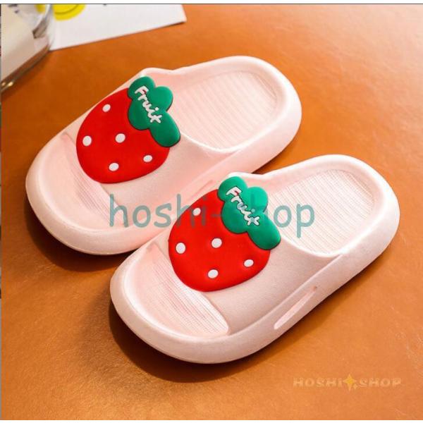 スリッパ ルームシューズ キッズ サンダル 夏 子供 男の子 女の子 PVC ゴム フルーツ 前あきスリッパ 室内 消音 子供用 防水 洗える おしゃれ 涼しい 厚底 歩きやすい 滑り止め 大人 女性用 可愛い 家庭用 部屋 柔らかいソール...