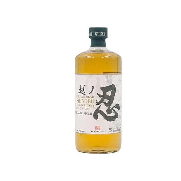 越ノ忍 こしのしのぶ ブレンデッドウイスキー 白 しろ ラベル 750ml ジャパニーズウイスキー 新潟麦酒 忍蒸溜所 SHINOBU DISTILLERY 箱無 贈り物 ギフト プレゼント お土産 手土産