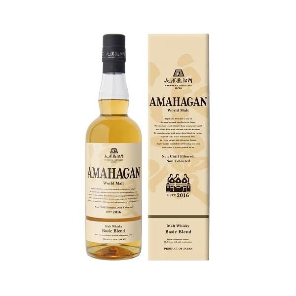 AMAHAGAN アマハガン World Malt Basic Blend ワールドモルト ベーシックブレンド 700ml 箱付 ジャパニーズウイスキー 長濱蒸溜所 長浜浪漫ビール ブレンデッドモルト 滋賀 長浜 贈り物 ギフト AMAHA...