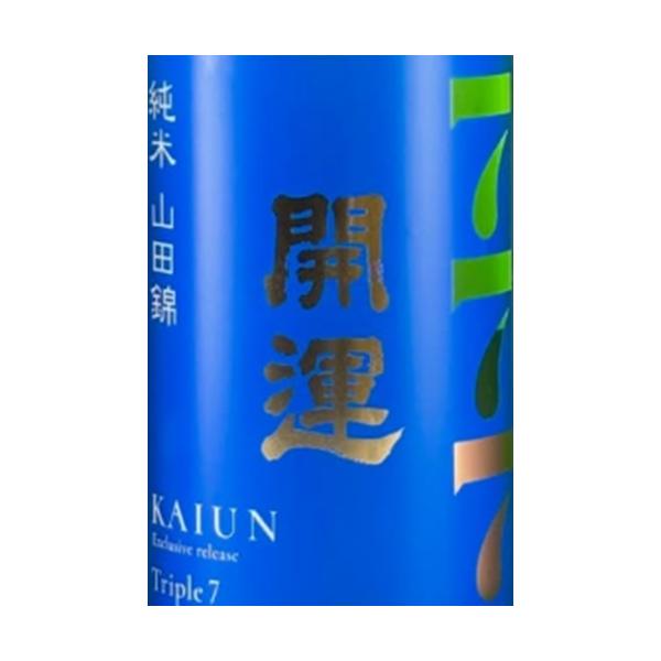 開運 かいうん 純米 じゅんまい 山田錦 やまだにしき 777-Triple7 トリプルセブン 720ml 土井酒造場 日本酒 純米酒 チャレンジ酒 静岡県 掛川市 kaiun Doi Shuzojo 贈り物 ギフト プレゼント お土産 手土産