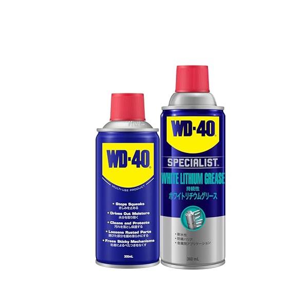 ブルー/-/W6059・パッケージ個数:1・WD-40 MUP 300mlとホワイトリチウムグリースの2本セットです。・材質：防錆剤・潤滑剤・ブランド：WD-40・パッケージ情報：カン・液体用量：300ミリリットル×１、360ミリリットル×１