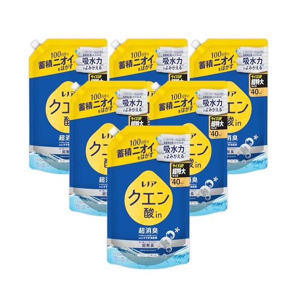 -/詰替 1110mL×6袋/-・PatternName:微香Size:詰替 1110mL×6袋・パッケージ個数:1・香りでごまかさず、蓄積ニオイをはがし取る*！ *100日間、洗浄・使用しても蓄積するニオイ・洗剤でも漂白剤でも柔軟剤でもな...