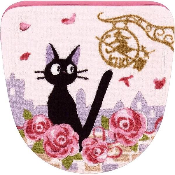 ロマンチックな薔薇の花びらと黒猫ジジがかわいい☆黒猫ジジのロマンチックなトイレシリーズ 『ジジとデート』洗浄ふたカバー センコー 魔女の宅急便 ジジ 黒猫 猫 ネコ バラ 薔薇 トイレ 洗浄便座用フタカバー トイレタリー 洗浄便座用 洗浄便...