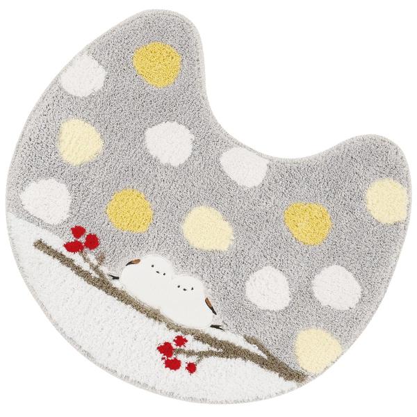 雪の妖精とも呼ばれる、シマエナガちゃんトイレマットS.D.S シマエナガちゃん トイレマット 約60×60cm グレー センコー トイレ トイレタリー 雪の妖精 ふわふわ かわいい 人気 鳥 小鳥 ことり とり トリ 北海道 ふゆ 洗濯可 ...