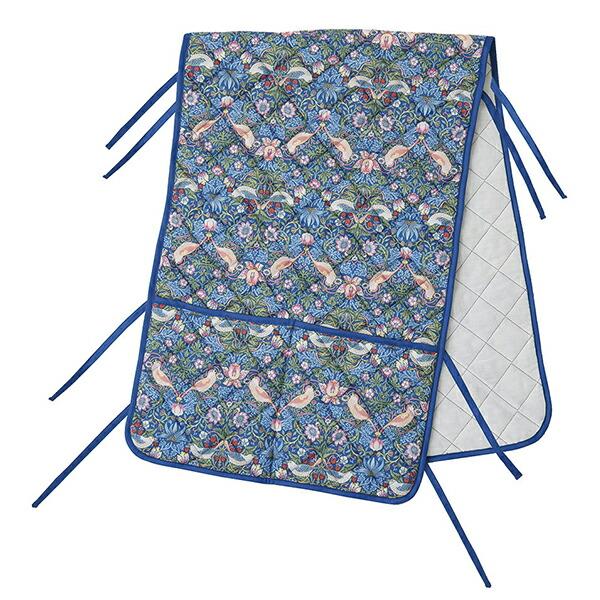 時代を超えて愛されるウィリアム・モリスの「いちご泥棒」。上品なキルトのチェアカバー中綿入りでふんわり♪快適な座り心地。お部屋のアクセントに最適！　【商品仕様】ブランド名：ニーズ原産国／製造国：中国代表カラー：ネイビーシリーズ名：モリスワール...