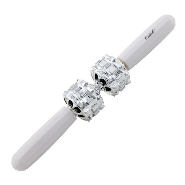 2種類の突起が筋肉のコリをほぐして血行を促進！おうちで転がすだけで全身ケアできるダブルボディローラー★　【商品仕様】シリーズ名：cellshブランド名：ニーズ原産国／製造国：中国材質：持ち手：ポリプロピレン、ローラー：ABS樹脂、軸：鉄商品...