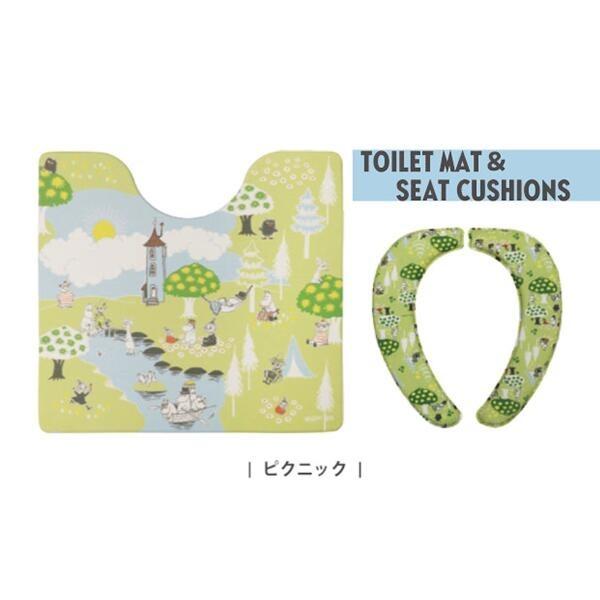 ピクニックしているムーミンが、トイレ空間を華やかに彩ります。北欧フィンランドのインテリアにぴったりのアイテムです！　【商品仕様】シリーズ名：拭けるトイレマット＆キッチンマットブランド名：ヨコズナクリエーション原産国／製造国：中国代表カラー：...