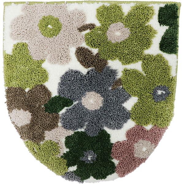 お花が咲いたような、フルールのフタカバー。ふわふわ素材で、足元も気持ちよく♪　【商品仕様】シリーズ名：Fleurブランド名：Yokozuna Creationメーカー型番：861009原産国／製造国：中国代表カラー：グリーンブランド名（カナ...