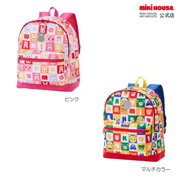 パズルブロックを並べたような愉快なデザインの総柄リュックです。キャラクター好きのお客さまに嬉しいアイテムです。・本体の内側にお名前ネーム付き・肩紐の長さは調整可能・チェストベルト付きで、ズレ落ちにくく安心・肩ベルトと本体の正面（くま型）には...