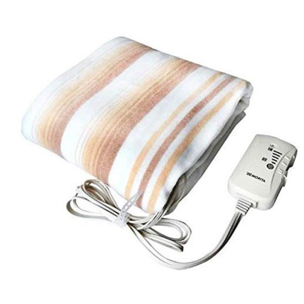 【爆買】MORITA電気敷き毛布品番：TMB-S14KSサイズ：約140×80cm材質：ポリエステル100％消費電力：40W機能：温度調節、頭寒足熱配線、室温センサー、ダニ退治、ウオッシャブルJAN:4573115352068