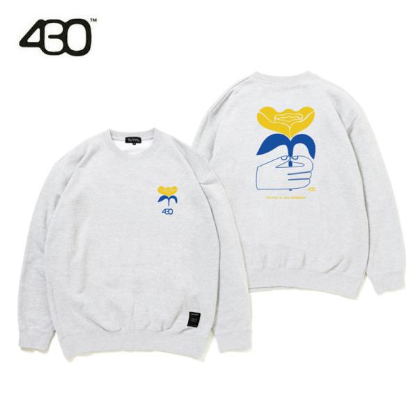 ■メーカー名：FOURTHIRTY 430 フォーサーティー■商品名：トレーナー NF "AGING IS REFINEMENT" C/N SWEAT ナツヒデ クルーネックスエット 24-182 正規品■カラー：ASH（アッシュ）