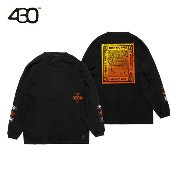 ■メーカー名：FOURTHIRTY 430 フォーサーティー■商品名：長袖Tシャツ "MX PYRAMID" L/S TEE 25-067 正規品■カラー：BLK（ブラック）