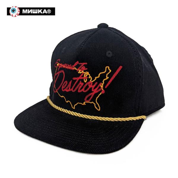 ■メーカー名：MISHKA ミシカ NEW ERA ニューエラ■商品名：ENGINEERED TO DESTROY CORDUROY CAP コーデュロイ スナップバック ロープキャップ 正規品■カラー：BLACK■サイズ：FREE