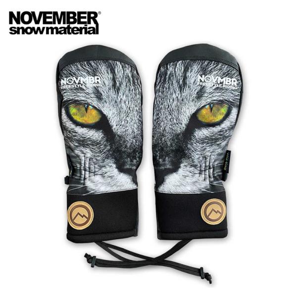 ■メーカー名：NOVEMBER SNOWBOARDS ノーベンバースノーボード■モデル名：CAT MITT キャットミット スノーボードミトングローブ 正規品■カラー：SABA サバトラ猫■サイズ：S・M・L