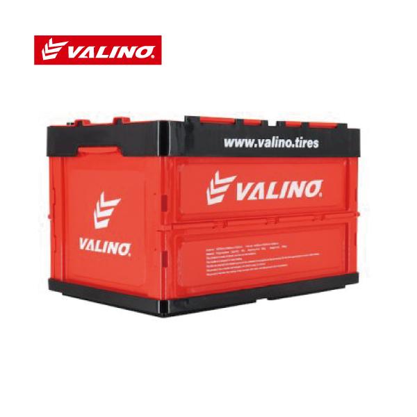 ［折り畳みコンテナBOX］ノベルティに最適！VALINOコンテナBOX REDxBLACKを拡販にご活用ください！VALINOのコンテナBOX REDxBLACKになります！四面と天面にVALINOロゴをあしらったあらゆるシーンで大活躍のV...