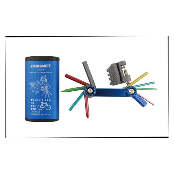 メーカー名：SIGNET(シグネット)品番：22084商品名：フォールディングツールセット ブルー (カラーケース)●本体サイズ収納時(mm)：W78D42×H23●ケースサイズ(mm)：W104×D56×H27●本体重量(g)：193●ケ...