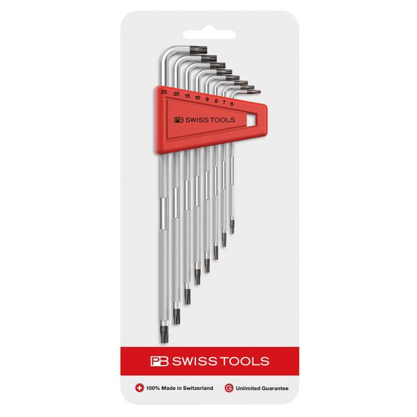メーカー名：PB SWISS TOOLS(ピービースイスツールズ)品番：3411H/6-25CN商品名：3411H/6-25CN ローレット入L型ヘクスローブレンチセット■質量(g)：109