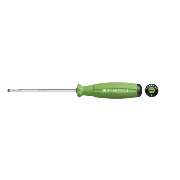 メーカー名：PB SWISS TOOLS(ピービースイスツールズ)品番：8100-2-100YG商品名：8100-2-100YG レインボーマイナスドライバー 黄緑■カラー：黄緑■全長(mm)：195■軸長(mm)：100■軸径(φmm)：...