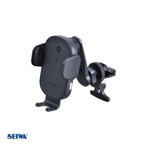 ●自動でアームが可動し、Qi正規認証ワイヤレス充電機能内蔵の車載携帯電話ホルダーです。●エアコンルーバー取り付けタイプです。●ワイヤレス充電対応の携帯電話は充電ケーブルに接続する必要がなく、本製品にセットすることにより充電が始まります。●本...