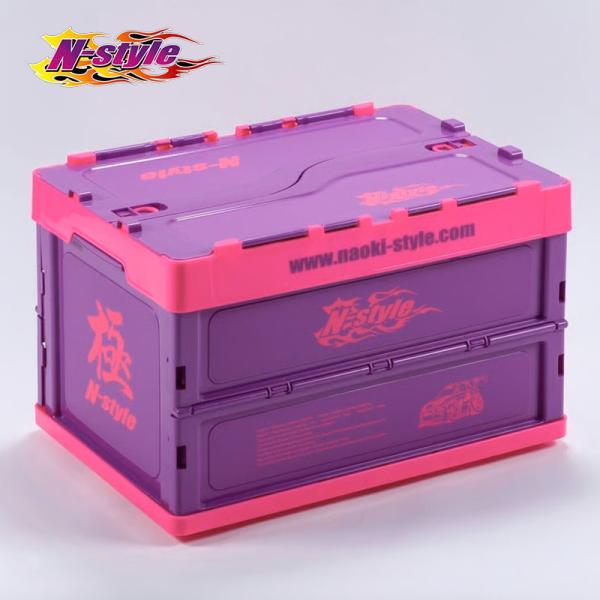 ［N-STYLE オリジナルコンテナBOX］カラーは中村直樹と言えばパープルx蛍光ピンクサーキットで使えば目立つこと間違いなし！■サイズ組立時 : 525×360×340mm(外寸)折畳時 : 525×360×110mm(外寸)容量 : 4...