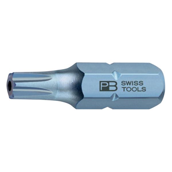 メーカー名：PB SWISS TOOLS(ピービースイスツールズ)品番：C6-400B-9商品名：C6-400B-9 イジリドメ ヘクスローブビット■差込角(”HEX)：1/4(6.3mm)■サイズ：T9■全長(mm)：25■先端外形寸法(...