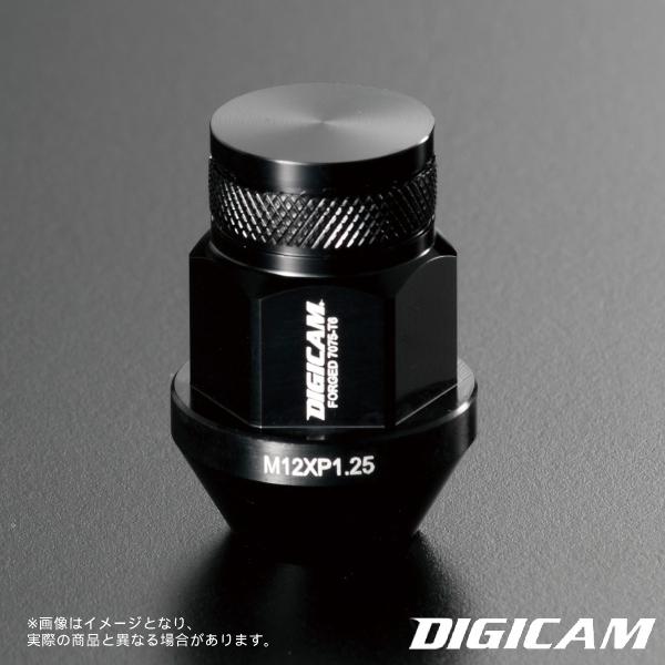 DIGICAM アルミレーシングナット 19HEX 袋タイプ 35mm P1.5 ブラック 16本■アルミ合金の中でもトップクラスの強度を誇る超超ジュラルミン（A7075-T6）を使用。早回しを可能にするローレット加工も施した。■専用ソケッ...