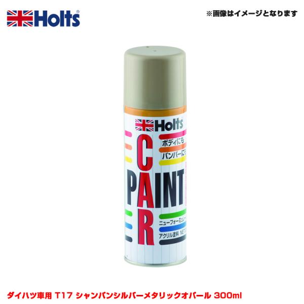 ダイハツ車用 T17 シャンパンシルバーメタリックオパール 300ml●防サビ効果、耐候性、光沢が抜群でバンパーにも適しています。また少量でキズの補修が可能です。●自動車メーカ純正色に合わせて調色してありますが、塗り方、経時による変退色、個...