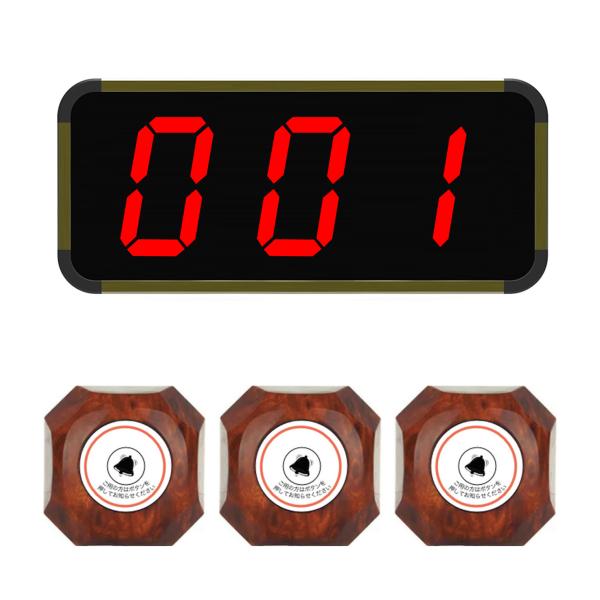 飲食店 呼び出しベル 送信ボタン（コールボタン）3個 セット呼出しベルは、レストラン、居酒屋、焼き肉店、飲食店、カフェ、など幅広くお使いいただいておりおます。AVIOSの他の受信機と一緒に使用することでサブの受信機モニターとしても使用可能で...