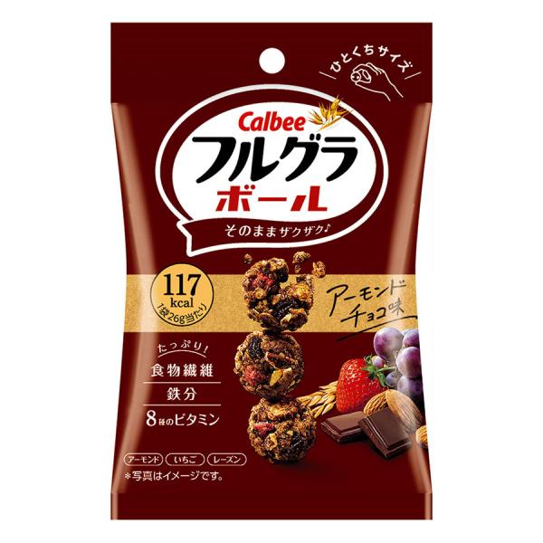 あの「フルグラ」がま?るくなって食べやすくなりました！アーモンドの香ばしさとチョコの甘さ、いちごの甘酸っぱさが絶妙にマッチ。持ち運びに便利な食べきりサイズで、バッグにひとつ入れておけば、いつでもどこでも栄養チャージ。食物繊維・鉄分・8種のビ...
