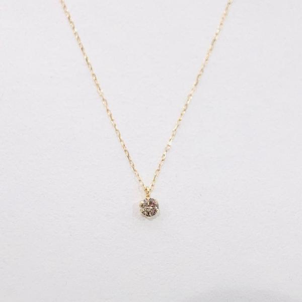 商品詳細素材   K18YG(イエローゴールド)石種   天然ダイヤモンド合計   0.08ct 重量　 0.5gチェーン長さ      約39cm(約36cmにアジャスト可能)ペンダントトップ　縦：約4mm 横：約3mm商品番号 5336...