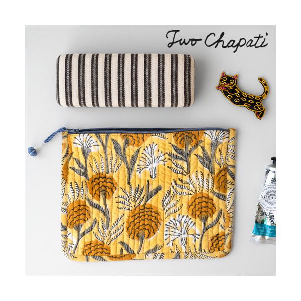 カテゴリ：ファッション小物・化粧ポーチ・バッグインバッグ・レディースブランド：TWO CHAPATIサイズ：幅約22cm × たて約16cm（手作業で製作していますので若干の個体差があります）素材：綿100%生産地：インド●お取り扱いについ...