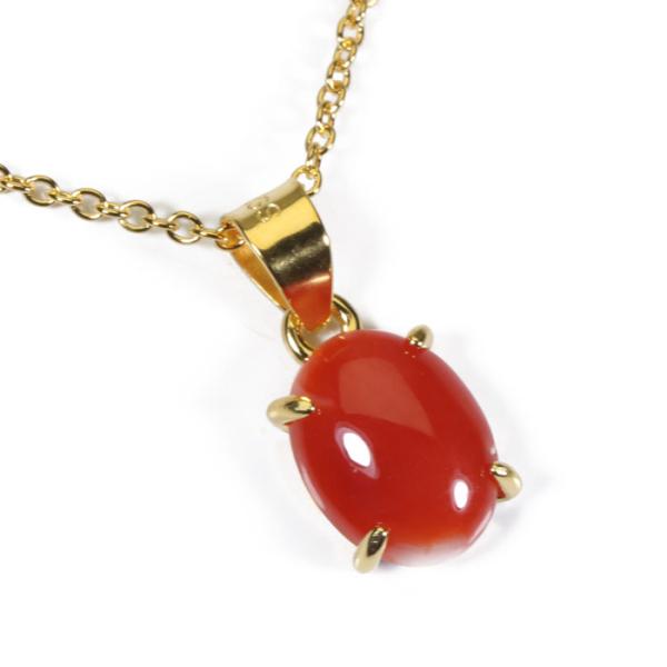 血赤珊瑚 ネックレス ペンダント写真は、参考商品になります。 珊瑚は、天然素材を一つ一つ手作業で加工しているためのため実際にお届けした珊瑚の色やサイズ等が、写真と少し違う場合があります。何卒、ご了承ください。【 珊瑚サイズ 】横6mm×縦8...