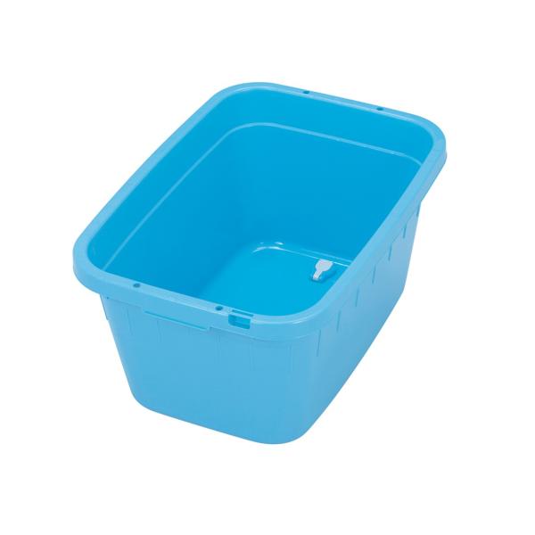 食品衛生法適合の素材を使用しています。飲み水等の保存にも安心してお使いいただけます。・サイズ　　６６ｃｍ×４７ｃｍ×高さ３３ｃｍ・材質　　　ポリプロピレン・容量　　　約６０Ｌ