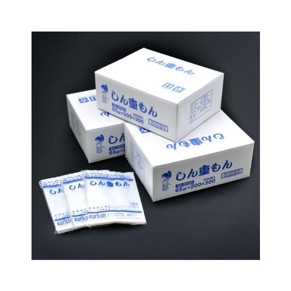 メーカー：クリロン化成商品名：しん重もん SE-2035 200*350商品コード：SE-2035厚み（μ）：65幅（mm）：200長さ（mm）：350入数：1000◎65μで三層80μの強度を実現した高強度フィルム◎小袋、正方形袋、ロング...