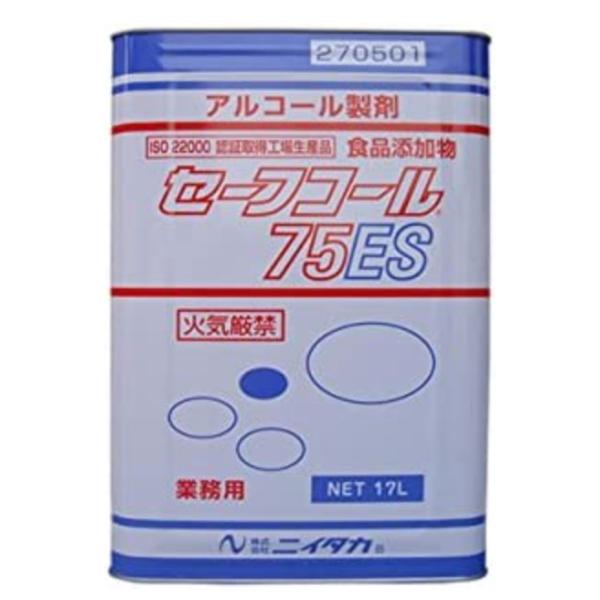 品名：セーフコール75E　17Lカテゴリー：アルコール製剤用途：食品の品質保持　　　食器、調理器具などの除菌・漂白　　　まな板の除菌　　　包丁の除菌　　　シンクやワークテーブルの洗浄・除菌・ウイルス除去内容量17L荷姿：17L 　一斗缶