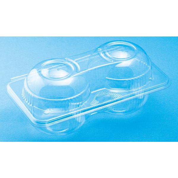 商品名：フルーツM-2商品コード：200326サイズ（mm）：187×105 Φ80本体＋フタ（mm）：47＋33P袋入数：100CS入数：1200材質：A-PET重量（g）：13.2内容量の目安：桃の小玉用備考：カン合 穴アキKEYWOR...